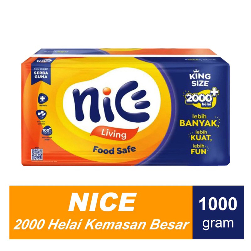 Jual Tissue Tisu NICE KING SIZE BESAR 1000 gram 2 Ply 2000 helai PROMO ...
