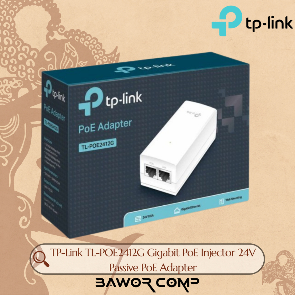 Jual TP-Link TL-POE2412G Gigabit PoE Injector 24V Passive PoE Adapter ...