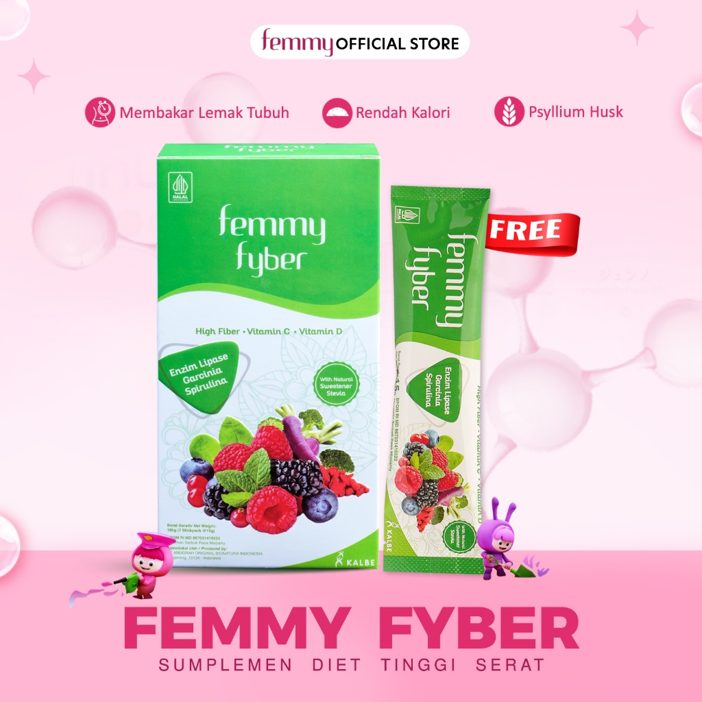 Jual Femmy Fyber Minuman Diet Fiber + FREE Gift | Shopee Indonesia