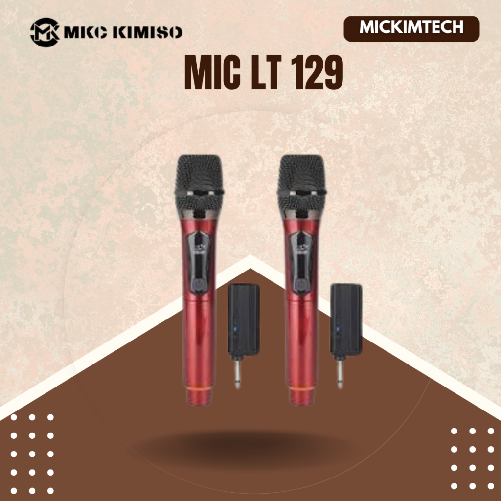 Jual MIC LT-129 WIRELESS DOUBLE MIC BLUETOOTH TIPE CHARGING | Shopee ...