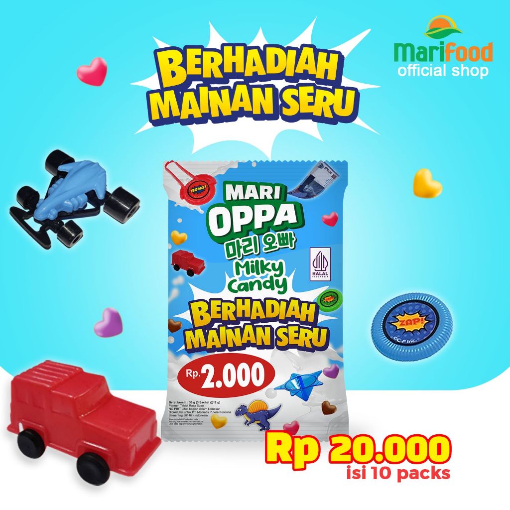 Jual MariOppa CANDY PACK FREE Mainan 1 Renteng isi 10 Pack | Shopee ...
