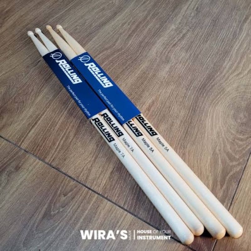 Jual ROLLING STICK DRUM MAPLE WOOD TIP (IMPORT) (5A/7A/5B) | Shopee Indonesia