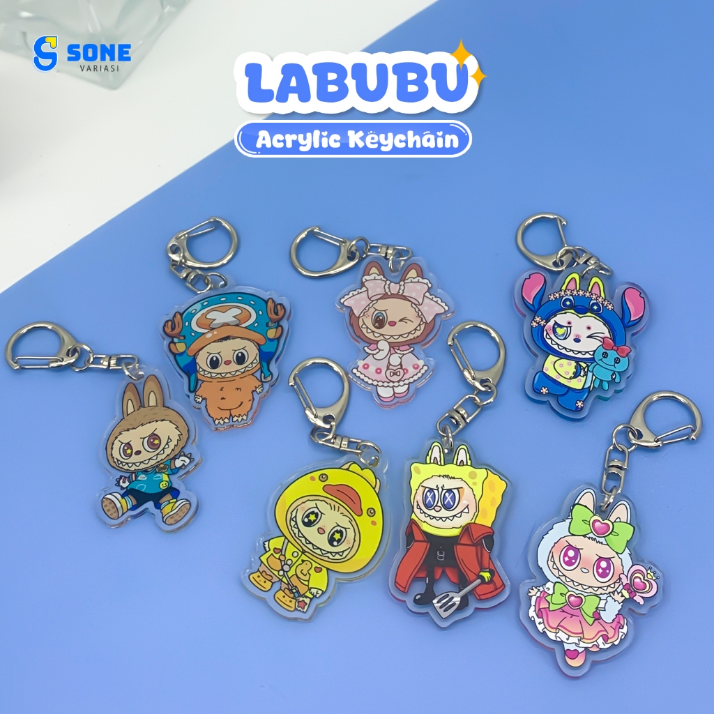 Jual Gantungan Kunci Labubu Bahan Akrilik / Acrylic Keychain Print UV ...