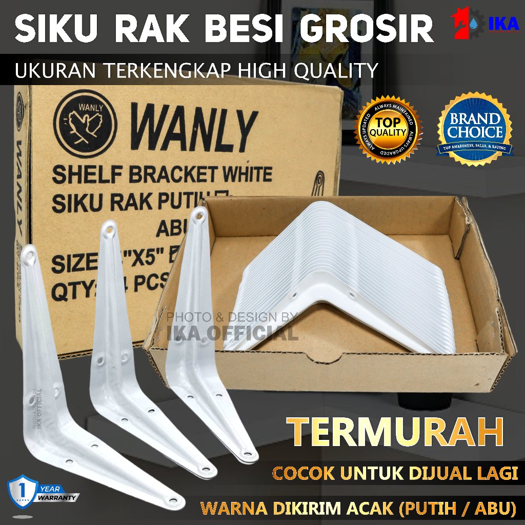 Jual Siku Besi L Penyangga Rak Dinding Breket Shelf Bracket PREMIUM ...