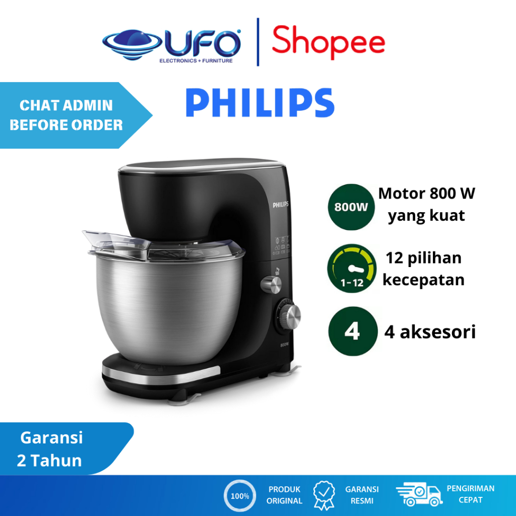 Jual PHILIPS HR7922 STANDING MIXER 5L KITCHEN MACHINE 7000 SERIES ...