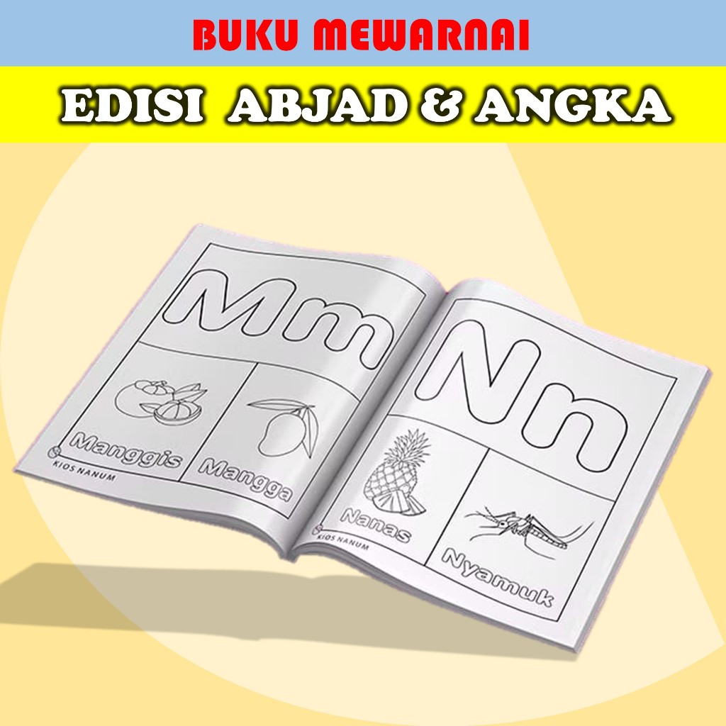 Jual Buku Gambar Mewarnai Seri Abjad Huruf Alfabed dan Angka - Buku ...