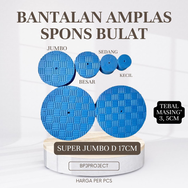 Jual Bantalan Amplas Spons Bulat Ukuran Super Jumbo | Shopee Indonesia