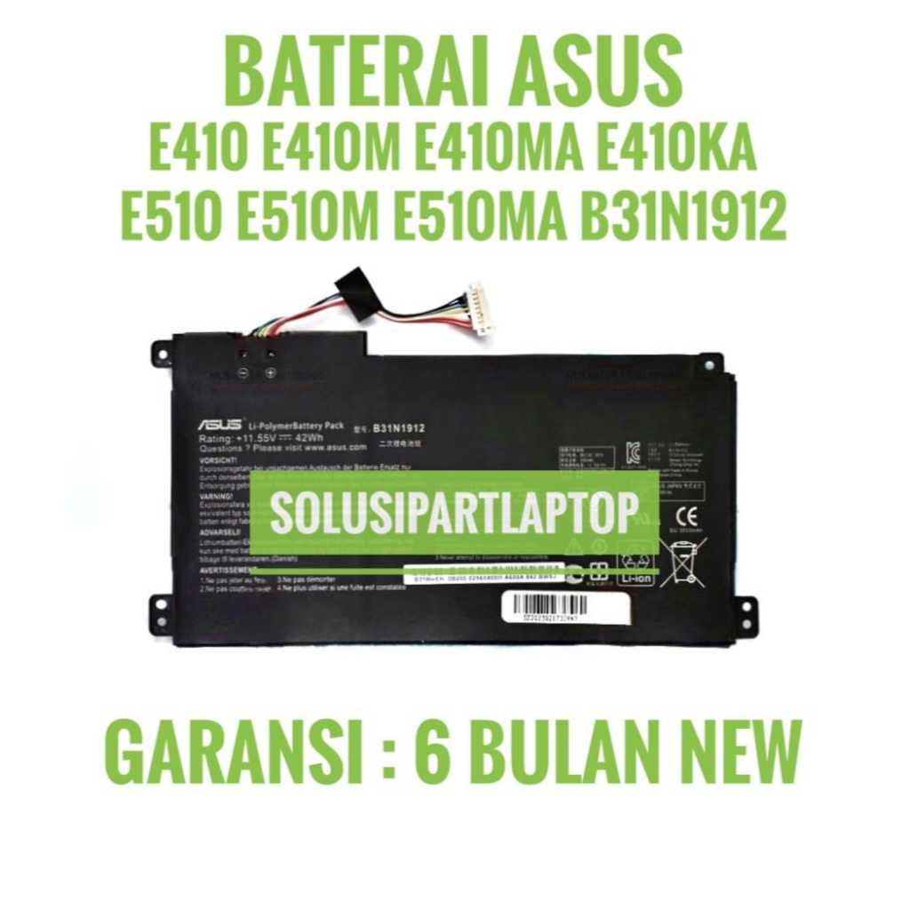 Jual BATERAI ASUS VIVOBOOK 14 E410 E140M E410MA B31N1912 C31N11912 11.55V | Shopee Indonesia
