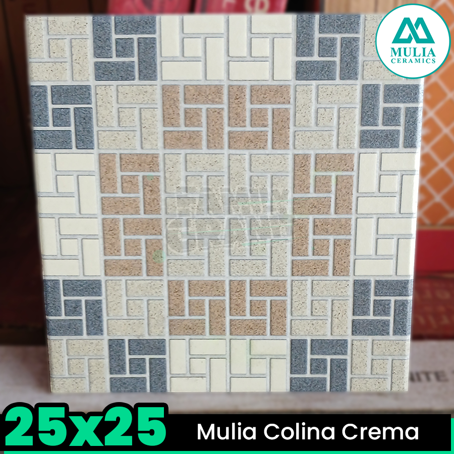Jual Keramik Kasar 25x25 Mulia Colina Crema Lantai Kamar Mandi / Toilet ...