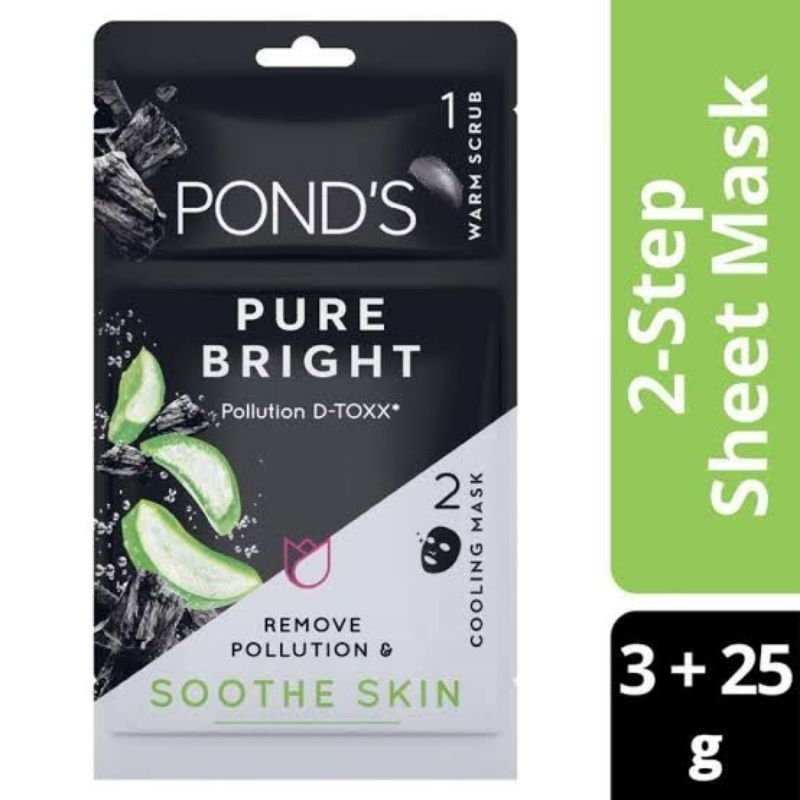 Jual Pond's Pure White Cooling Mask 25g + 3g Ponds Soothe Skin Masker ...