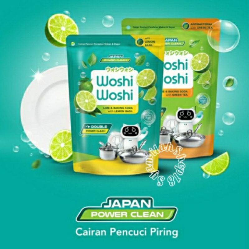 Jual woshi woshi sabun pencuci piring 600 ml Japan power clean promo ...