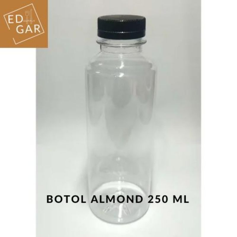 Jual botol almond 250 ml / botol minuman / botol jelly drink / boba ...