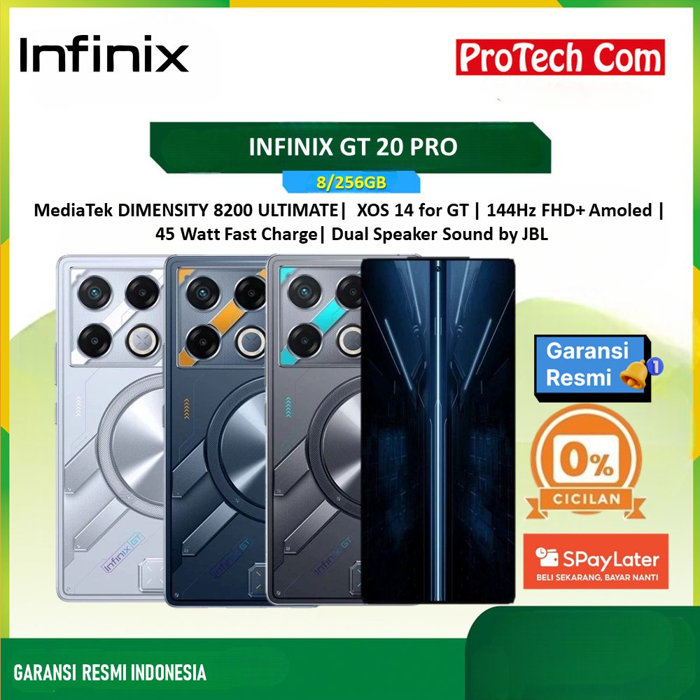 Jual INFINIX GT 20 PRO 5G 8GB/256GB DIMENSITY 8200 ULTIMATE GARANSI RESMI INFINIX | Shopee Indonesia