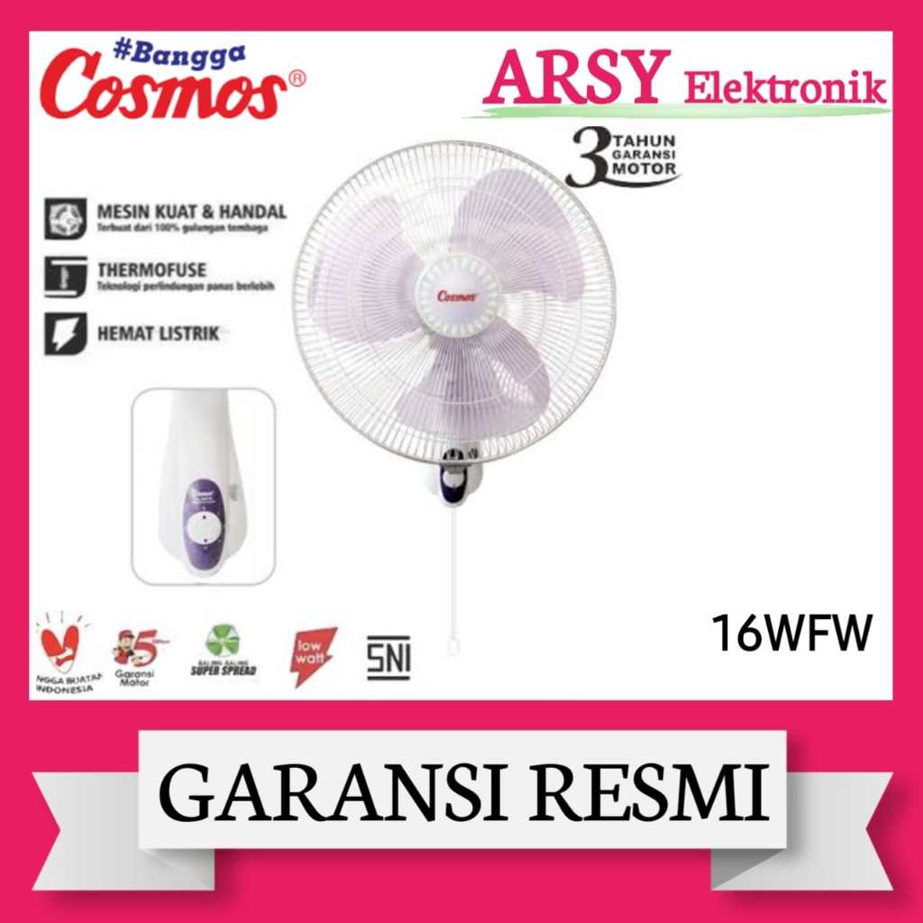 Jual WALL FAN COSMOS 16INC 16-WFW/KIPAS ANGIN DINDING COSMOS 16INC 16 ...