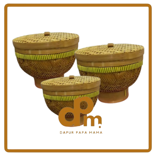 Jual Wakul Anyaman Bambu Bonus tutup / Wakul Bambu + Tutup Cetheng ...