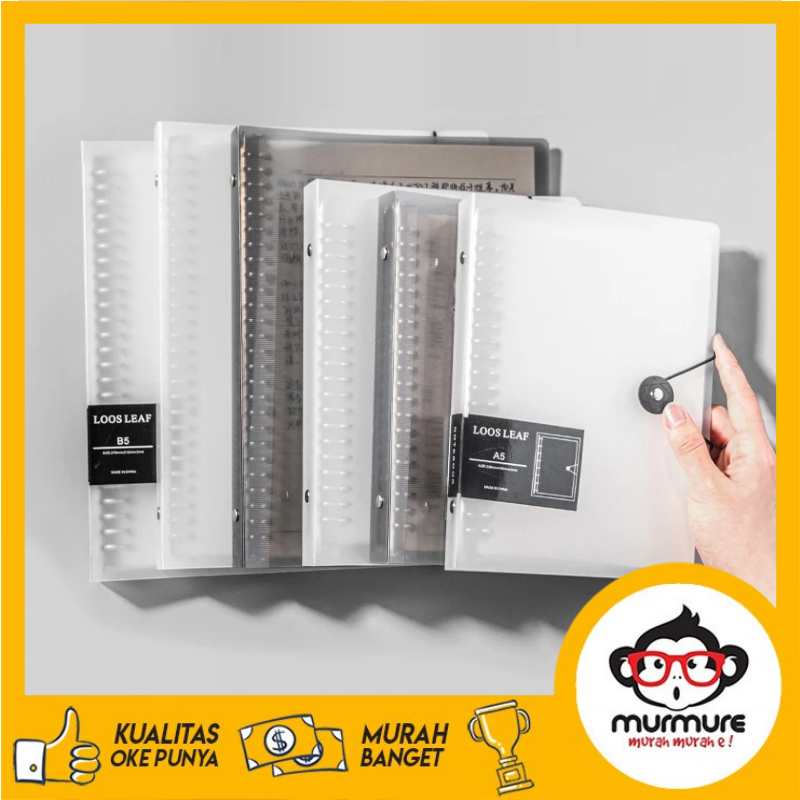 Jual MURMURE I BINDER A5/B5 BUKU BINDER AESTHETIC TRANSPARAN HITAM ...