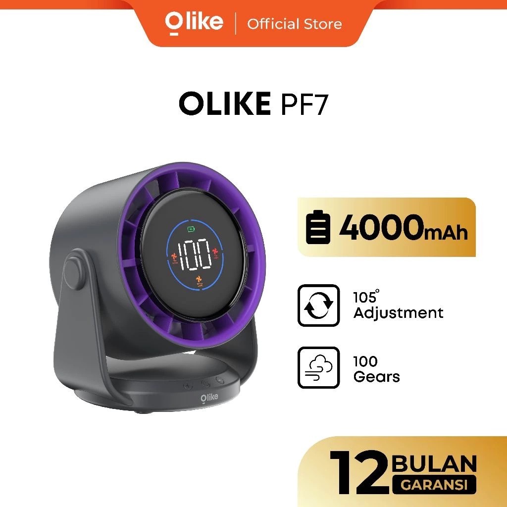 Jual Olike PF7 Desktop Fan Kipas Angin Strong Wind Portable Kipas ...