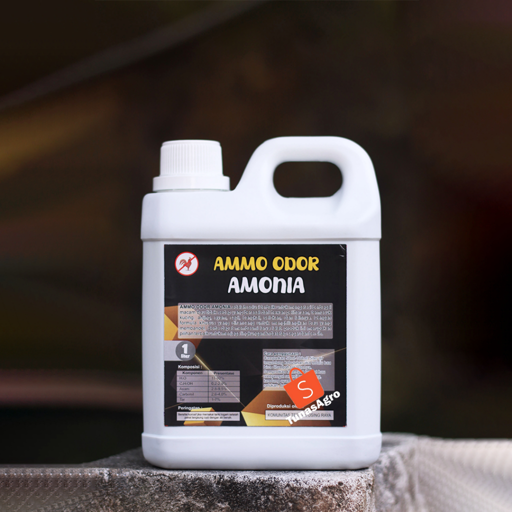 Jual Ammo Odor Amonia Penghilang Bau Kotoran Kandang Drigen 1Liter penghilang bau got comberan ...