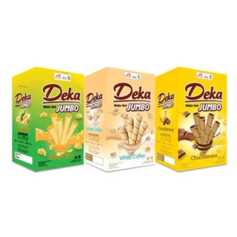 Jual deka wafer roll jumbo isi 20 - deka wafer roll jumbo white coffee | Shopee Indonesia