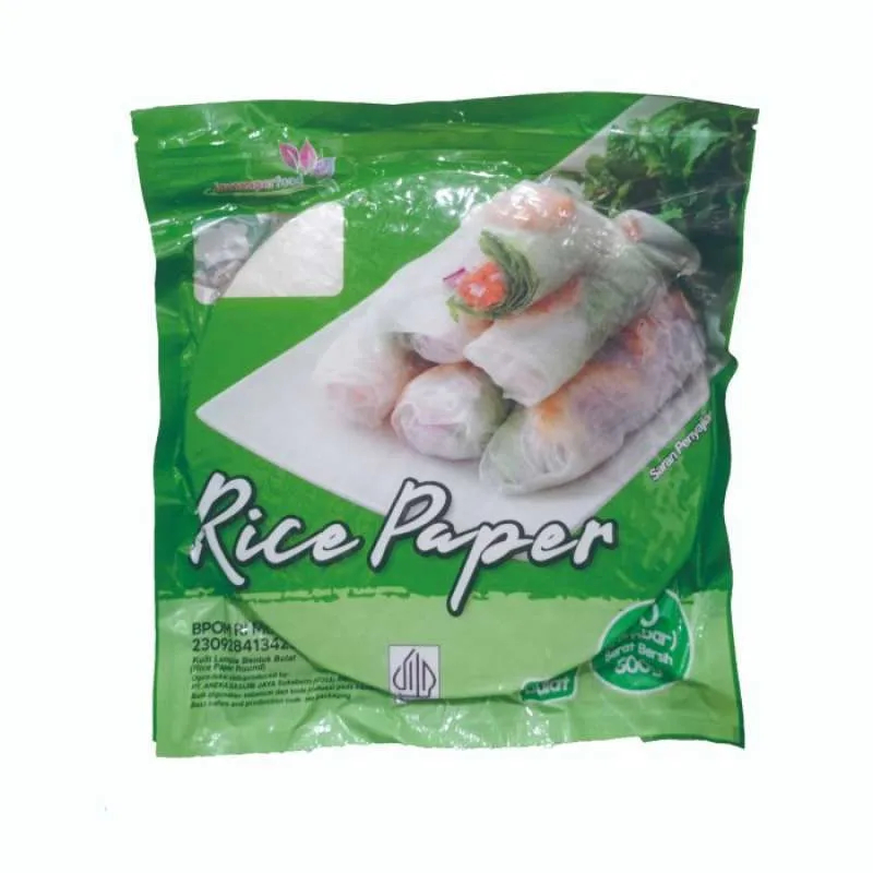 Jual Kulit Lumpia Bulat & Kotak / Rice Paper Java Superfoood 100 200 ...