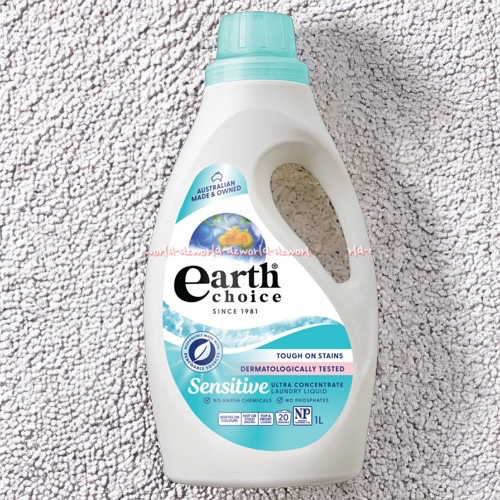 Jual Earth Choice 1L Sensitive Laundry Liquid 1 Liter Detergen Cair Ultra Kosentrat Earthchoice ...
