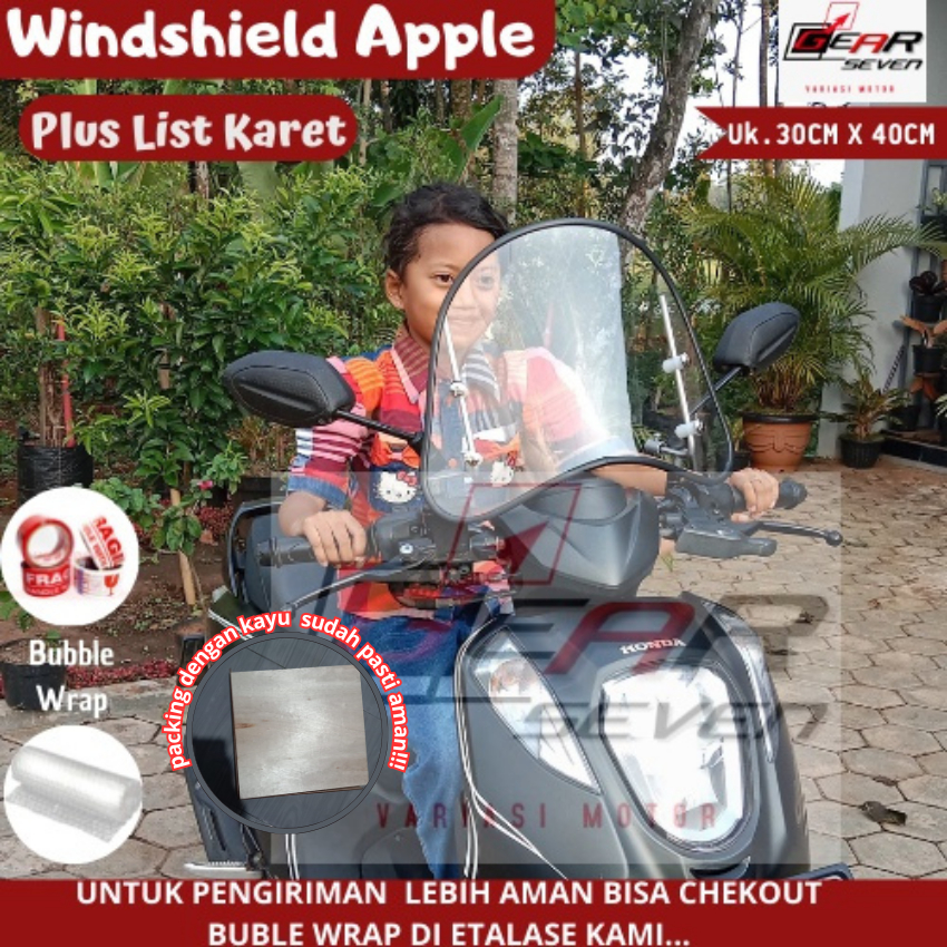 Jual Windshield Winsil Visor Tameng Angin Apple Dimotor / Windshield ...