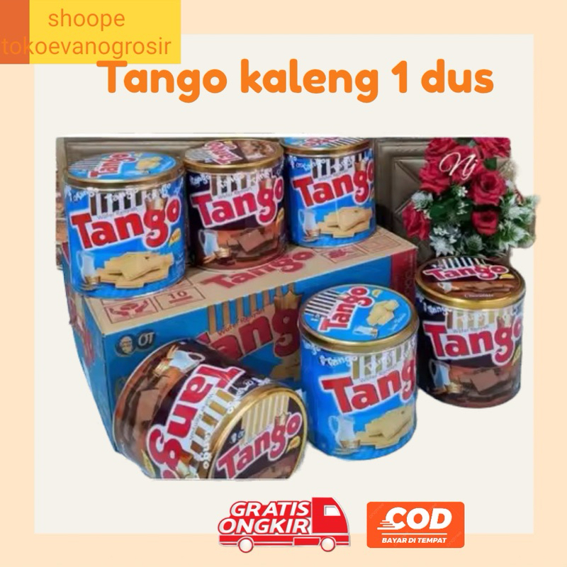 Jual Tango Wafer Kaleng Chocolate / Vanilla Festive 240gr 1 dus isi ...