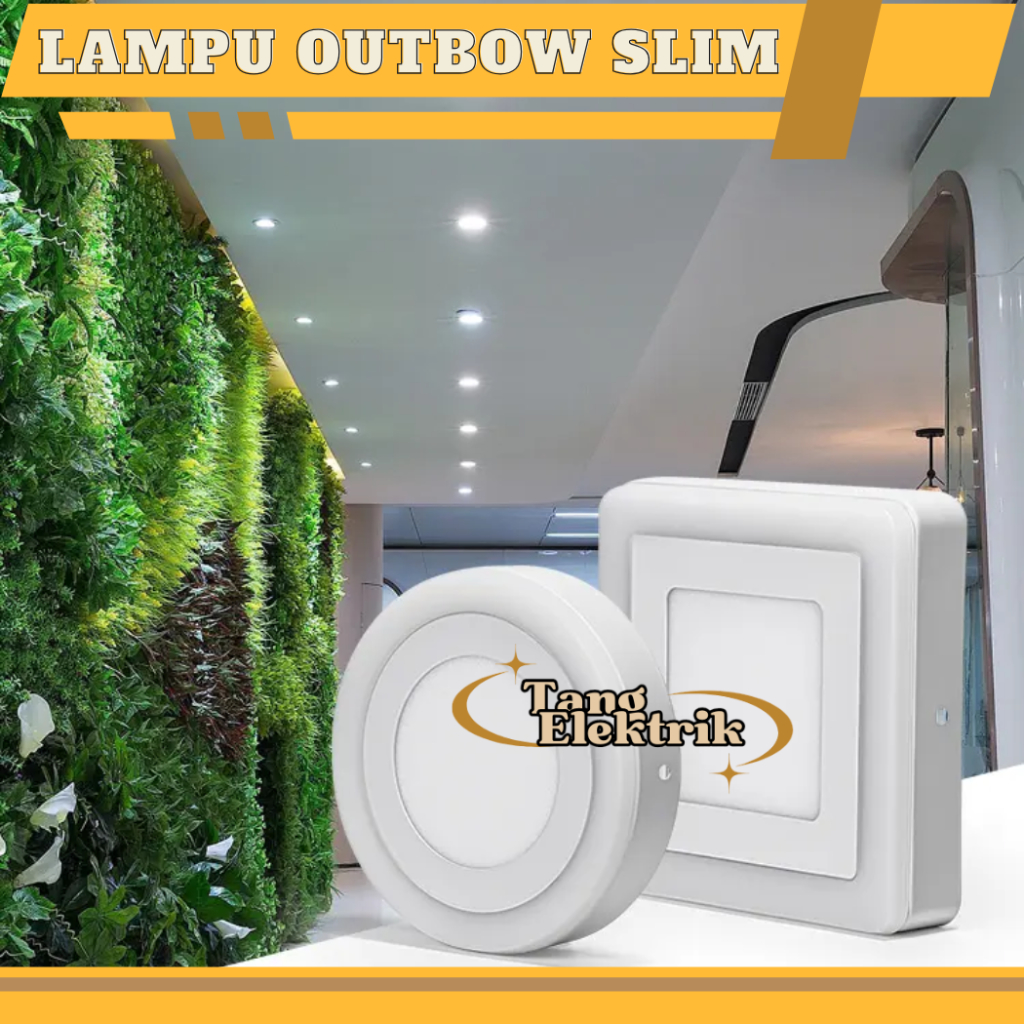 Jual Lampu Outbow Bulat Tipis LED Panel Downlight Tempel Plafon 6W 12W ...