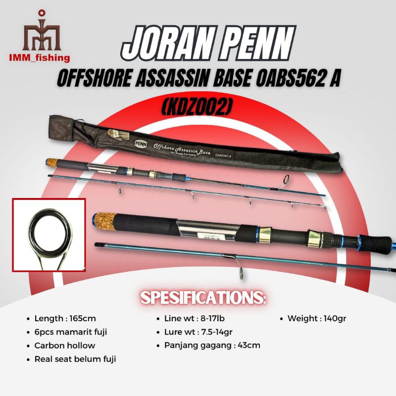 Jual JORAN PENN OFFSHORE ASSASSIN BASE | Tongkat Pancing | Fishing Rod ...