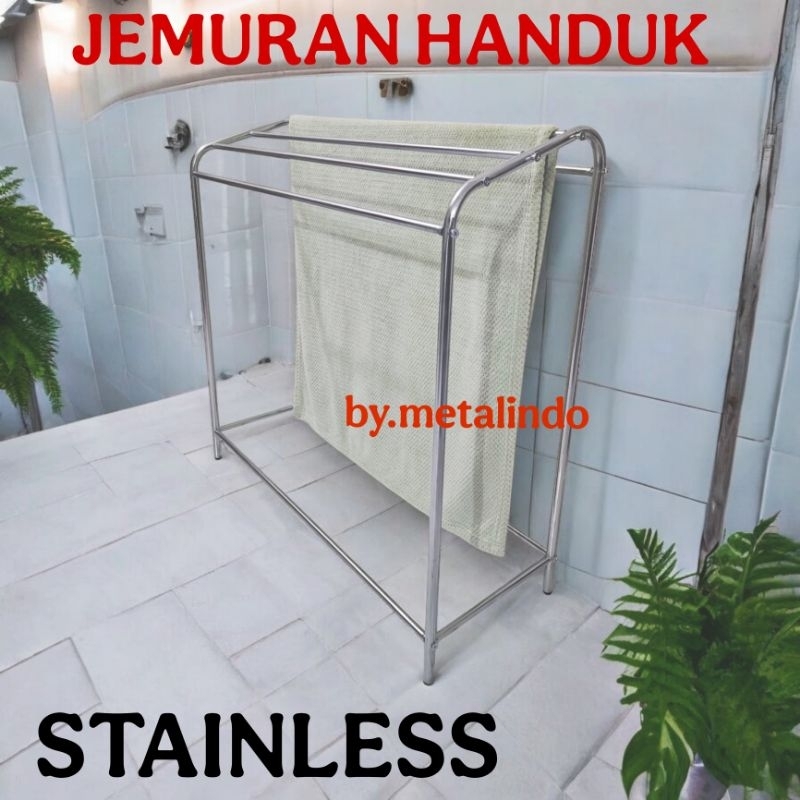 Jual Jemuran Handuk Jumbo 5 Palang Jemuran Pakaian Rak Handuk Anti ...
