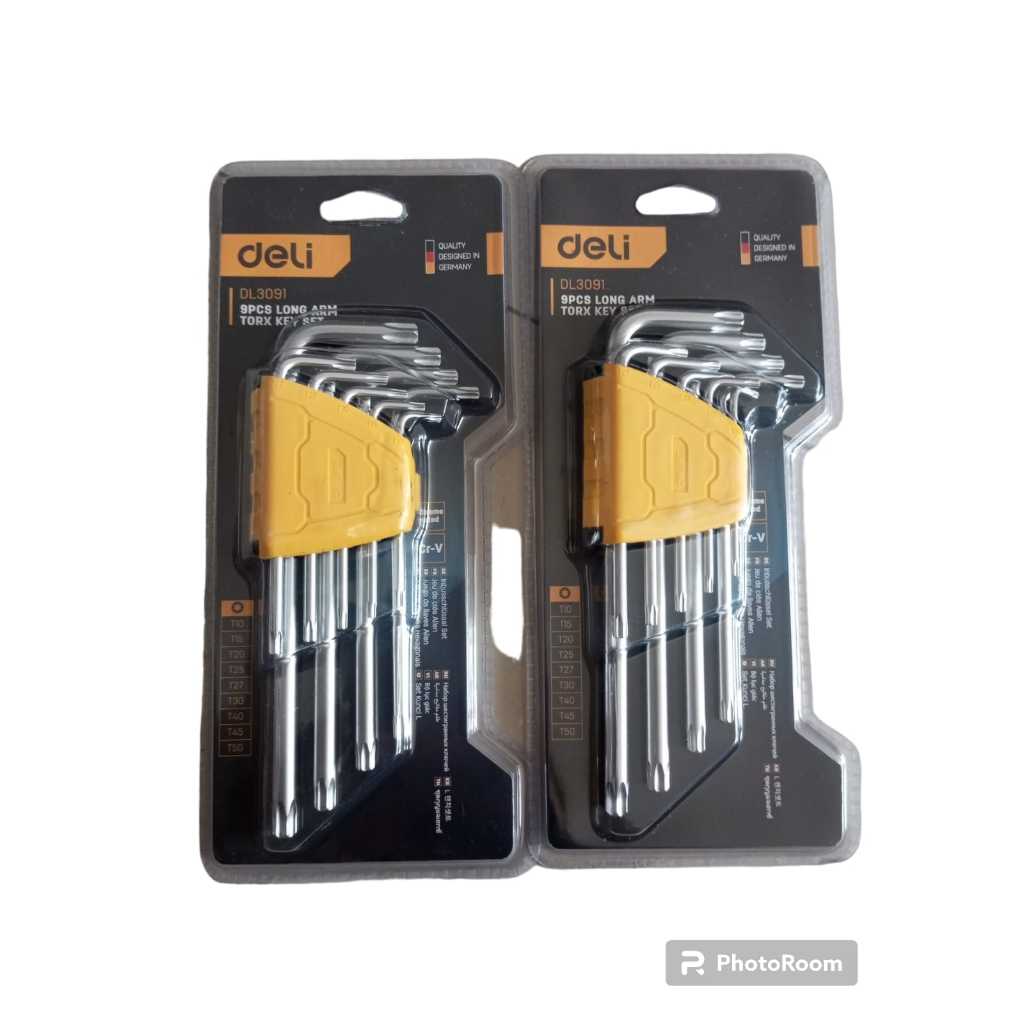 Jual Deli Extra-long Trox Hex key set 9pcs (Silver) - Kunci L Bintang ...