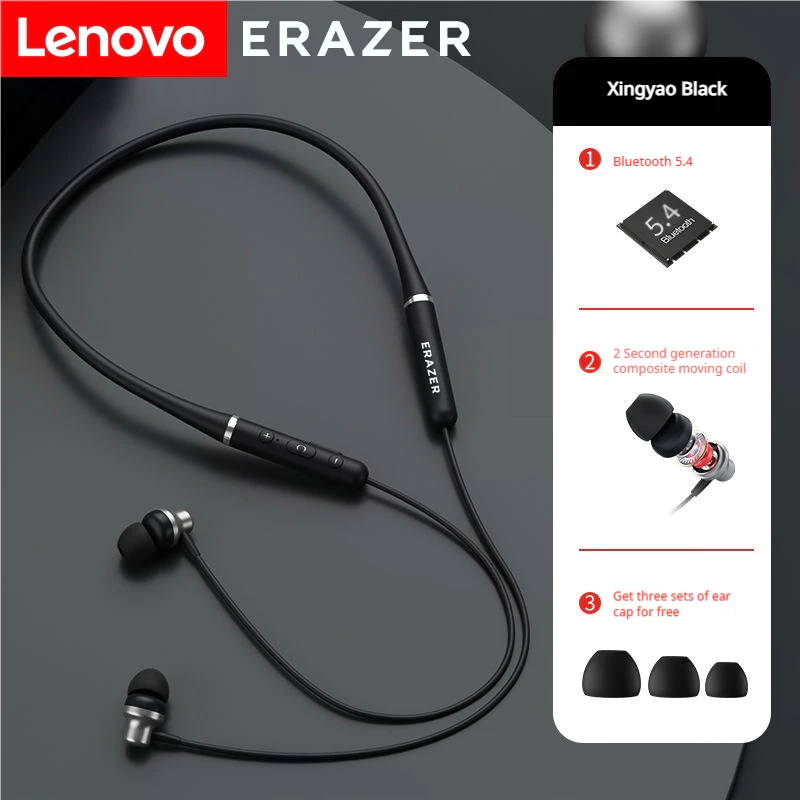Jual Lenovo ERAZER XE05MAX Headset Bluetooth 5.4 Magnetic Neckband ...