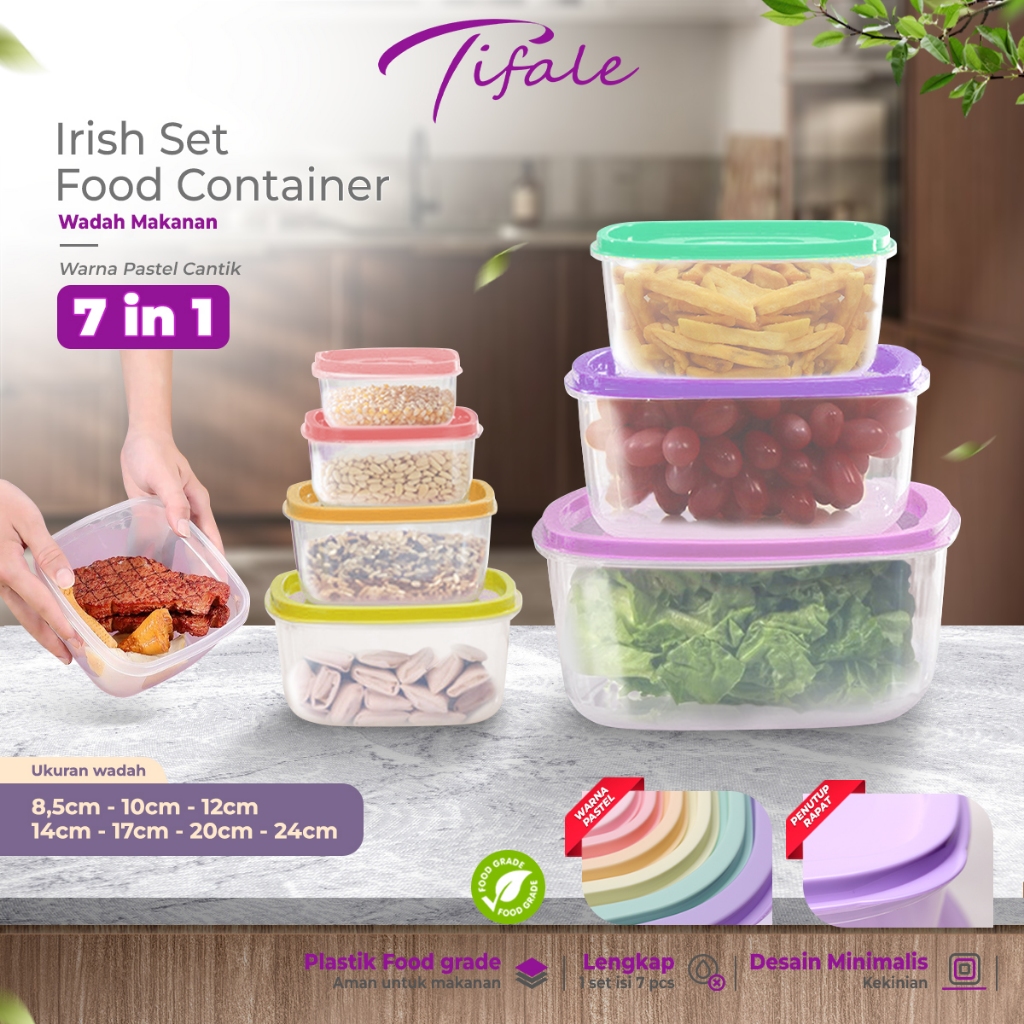 Jual ABS X Tifale Irish Set Food Container Set 7IN1 Kotak Tempat ...