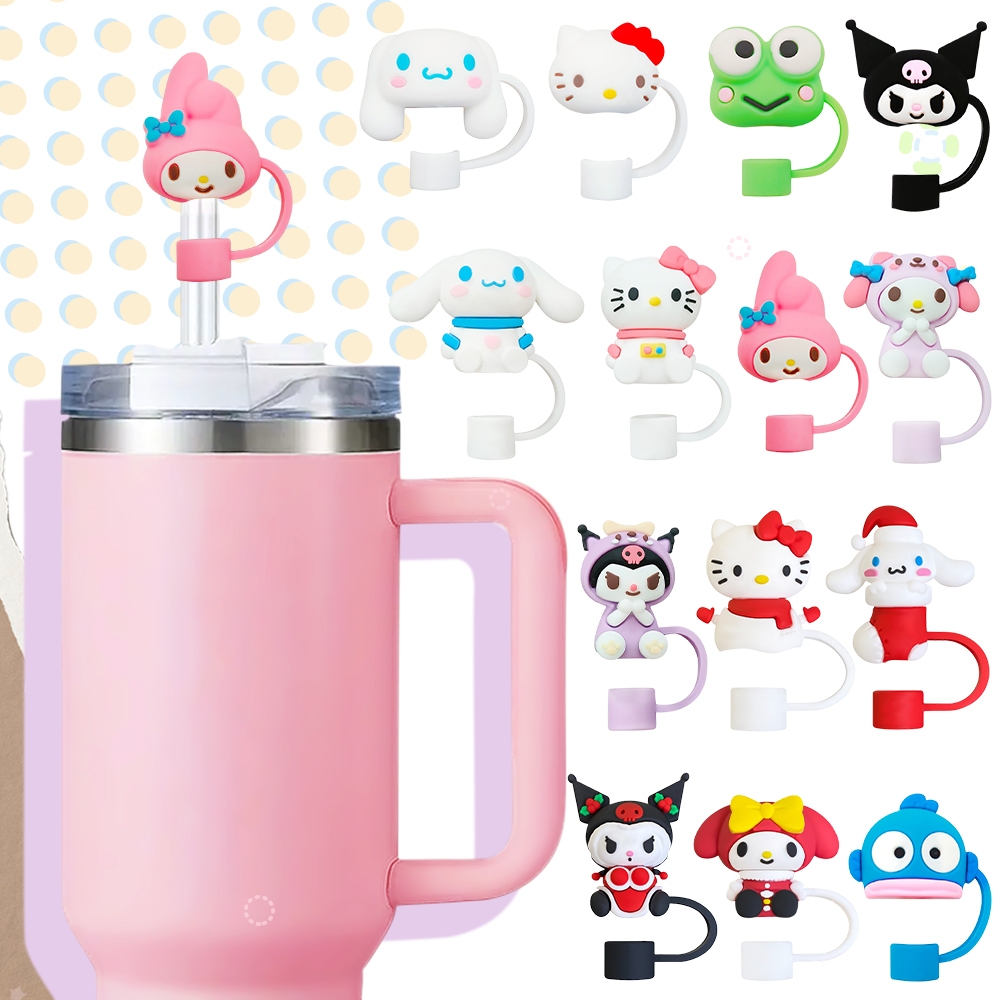 Jual Silikon 1 PCS Lucu 10mm Kartun sanrio Kuromi Kitty Straw Plug ...