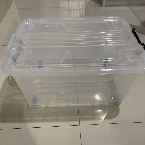 Jual Box Container EZY CB 52 Liter Roda Caravan Transparan Bening Kotak ...