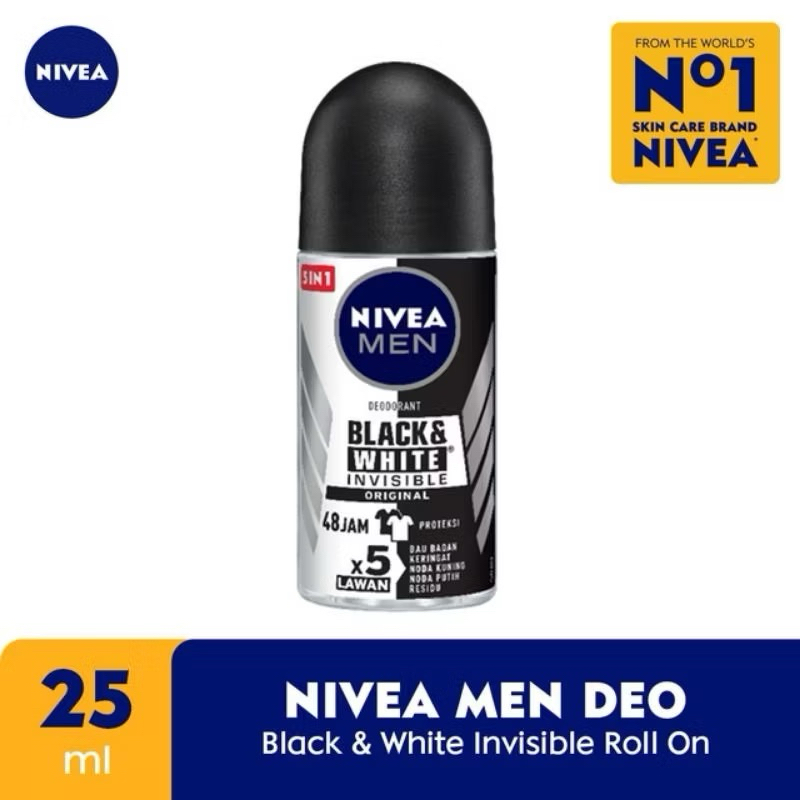 Jual Rexona roll on nivea Black & White 25ml | Shopee Indonesia