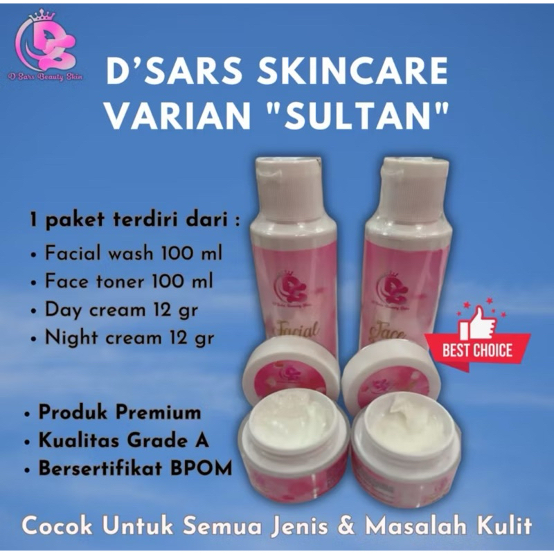 Jual PAKET SULTAN D’SARS BEAUTY SKIN BPOM ORIGINAL 100% | Shopee Indonesia