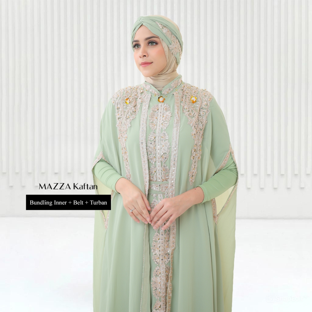 Jual Elkaftan - Mazza Kaftan Set (Gamis Lebaran Kondangan Elegan Set ...