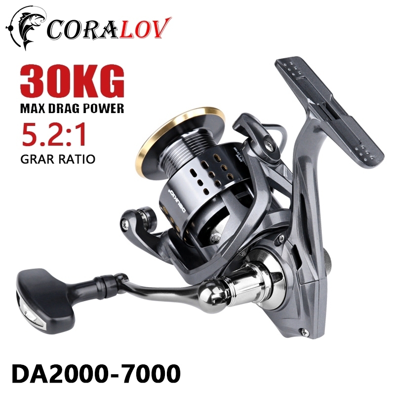 Jual CORALOV Deukio Reel Pancing DA2000-7000 Full Metal Reel Pancing Power Handle Fishing Reel ...
