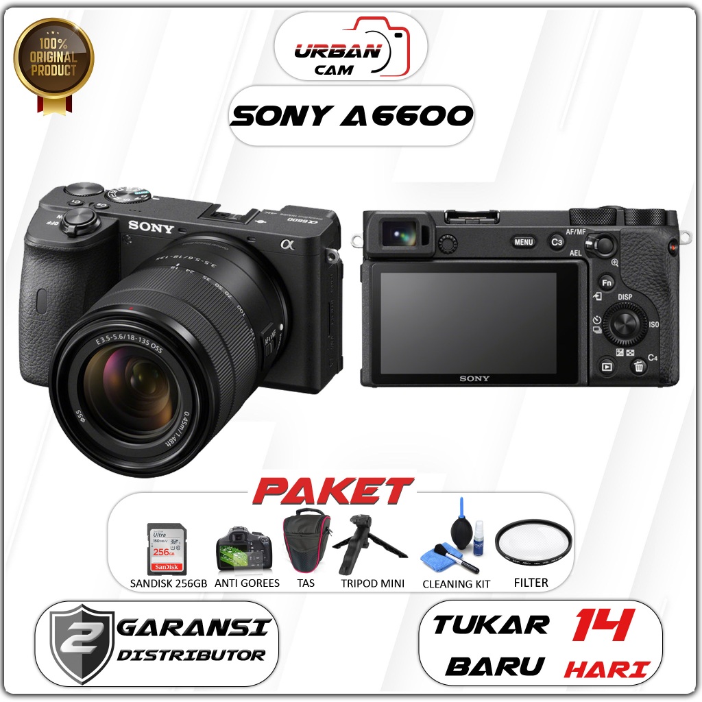 Jual Sony a6600 KIT E 18-135mm f3.5-5.6 OSS / Sony Alpha A6600 / Sony A6600 Body Only | Shopee ...