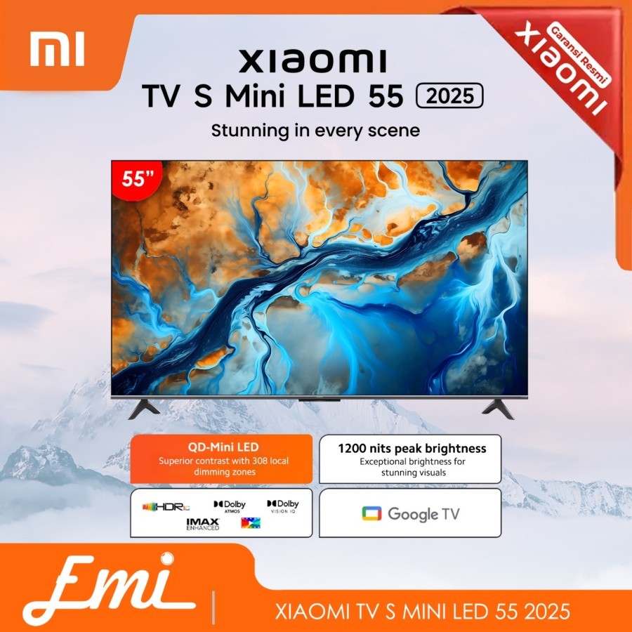 Jual Mi TV S MINI LED 55" 2025 Google TV 55 Inch 4K UHD 144Hz Dolby ...
