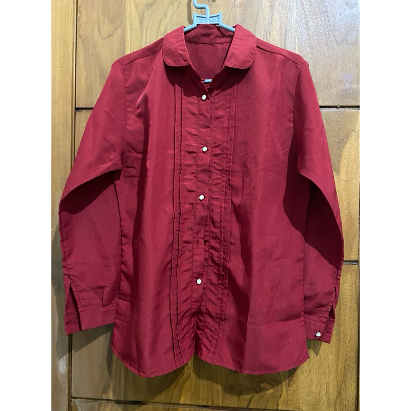 Jual Basic Kemeja Merah (PRELOVED) | Shopee Indonesia
