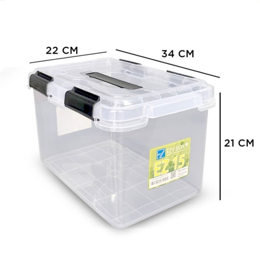 Jual Storage Box Container CB 15 Liter Handy EZY Bening Transparan Rak ...