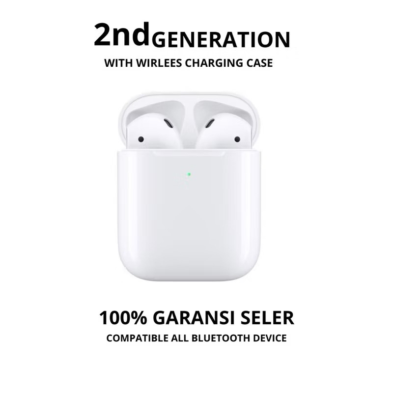 Jual TWS BLUETOOTH GEN 2 GENERATION WIRELESS CHARGING 100% SEGEL ...