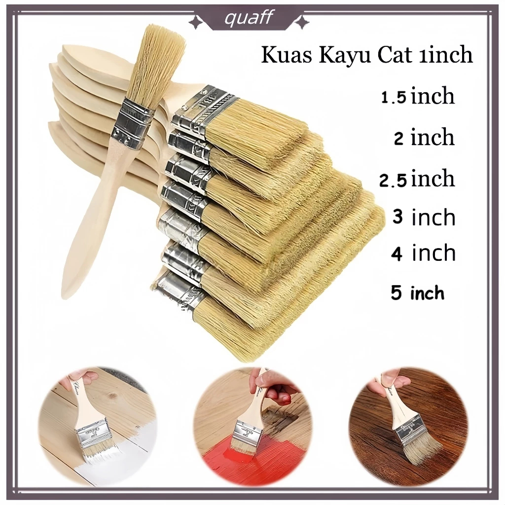 Jual 12PCS /1 LUSIN Kuas Cat 1inch 1.5inch 2inch 2.5inch 3inch 4inch ...