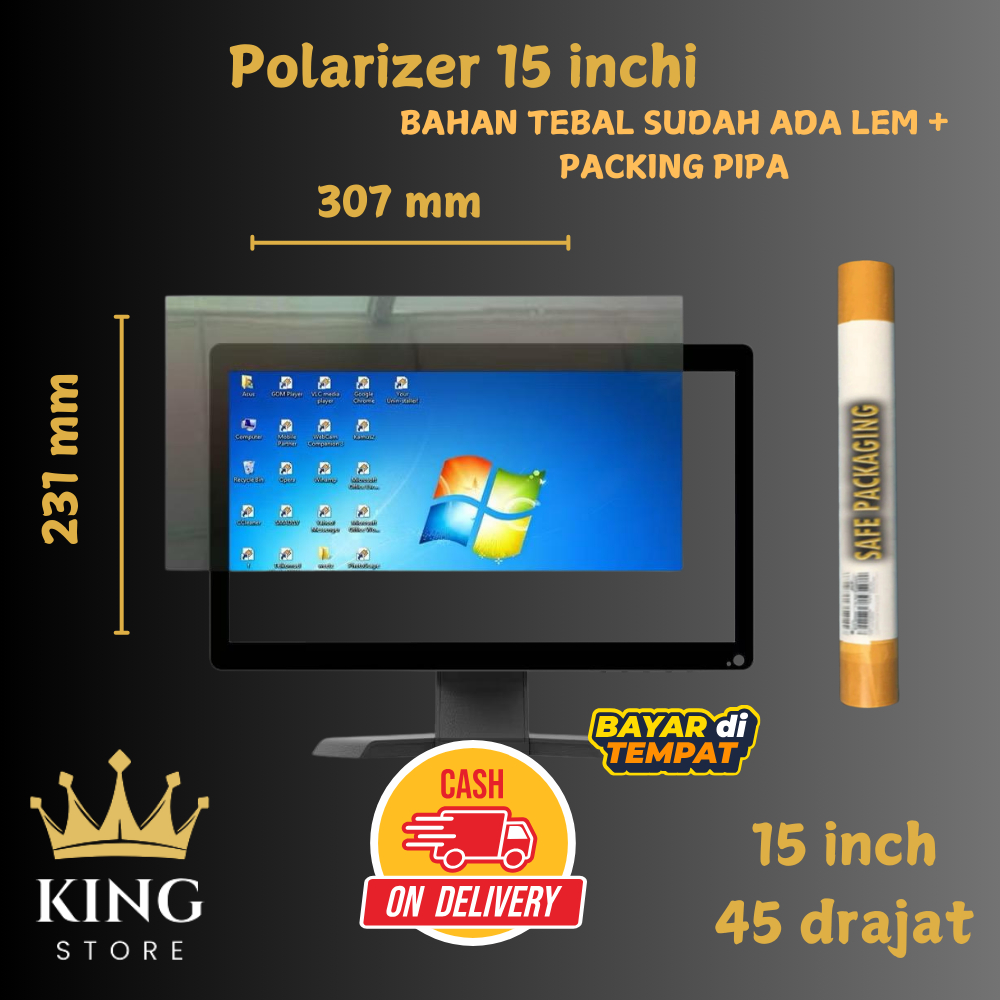 Jual POLARIZER LCD MONITOR 14,15 INCH 45 DERAJAT | Shopee Indonesia
