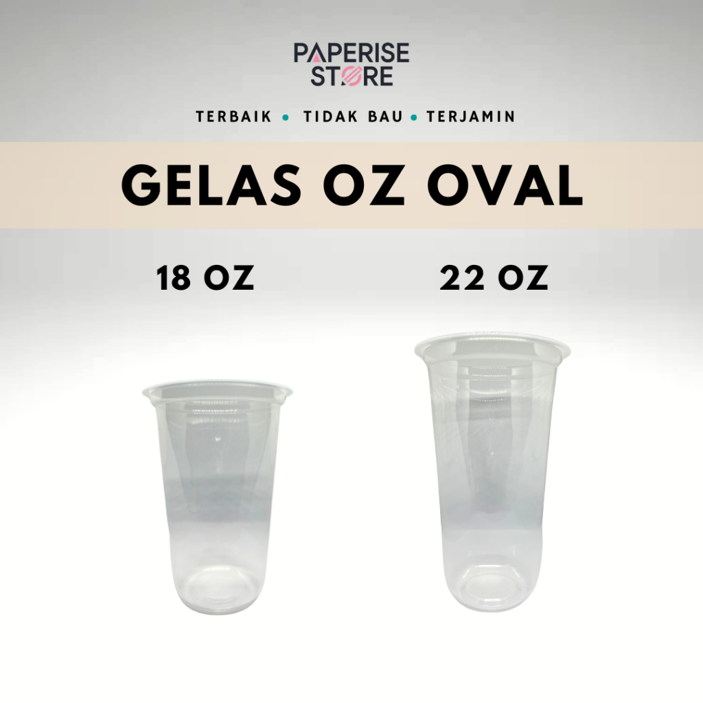 Jual Gelas Oval Bulat Plastik Bening Transparan Sekali Pakai Merk VIP ...