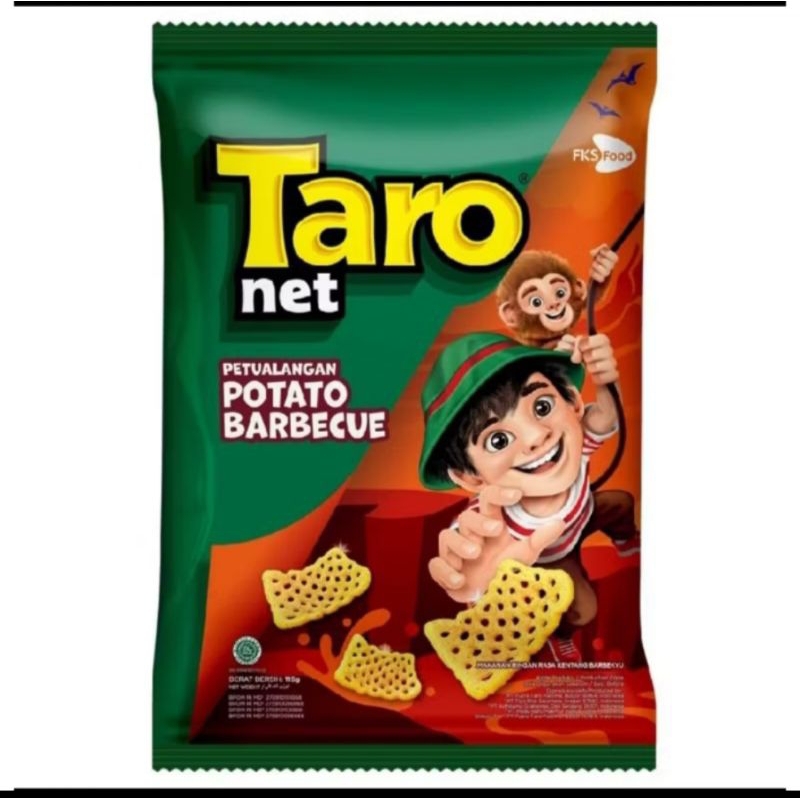 Jual Taro Net Snack Potato Barbeque 115g (kemasan lecek) | Shopee Indonesia