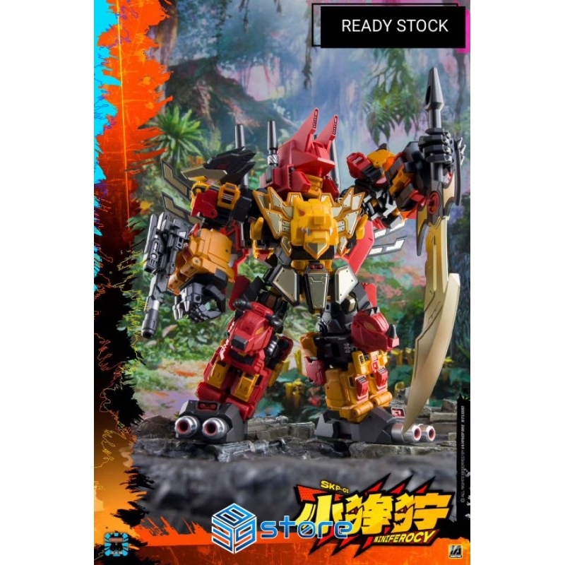 Jual Laser Cat SKP-01 Mini Ferocy Transformers Mini Predaking Set Of 5 ...