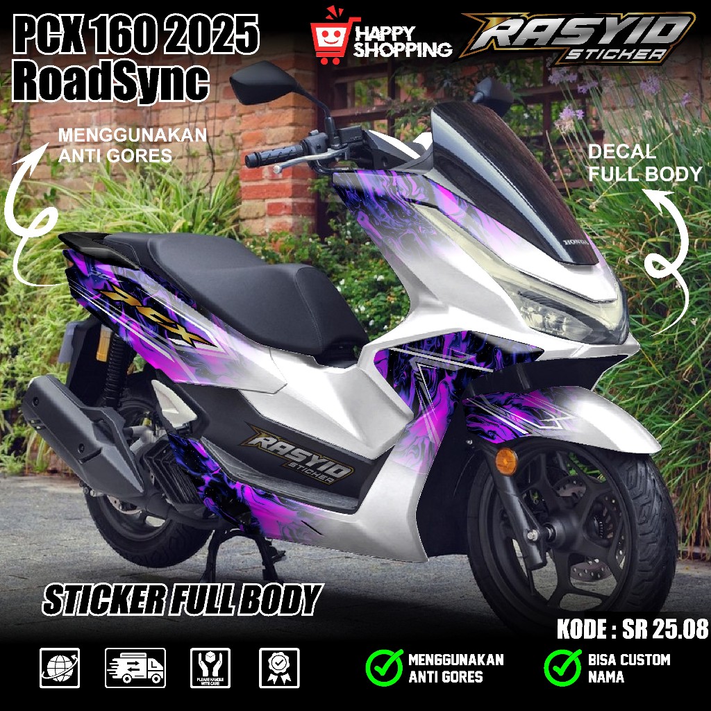 Jual COD Sticker Decal Full Body Honda PCX 160 RoadSync 2025 Decal ...